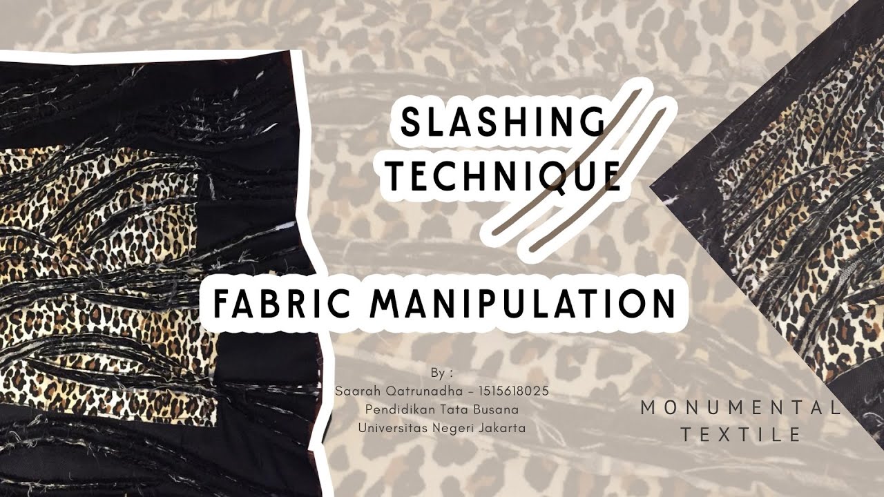 Making Slashing Technique of Fabric Manipulation - YouTube