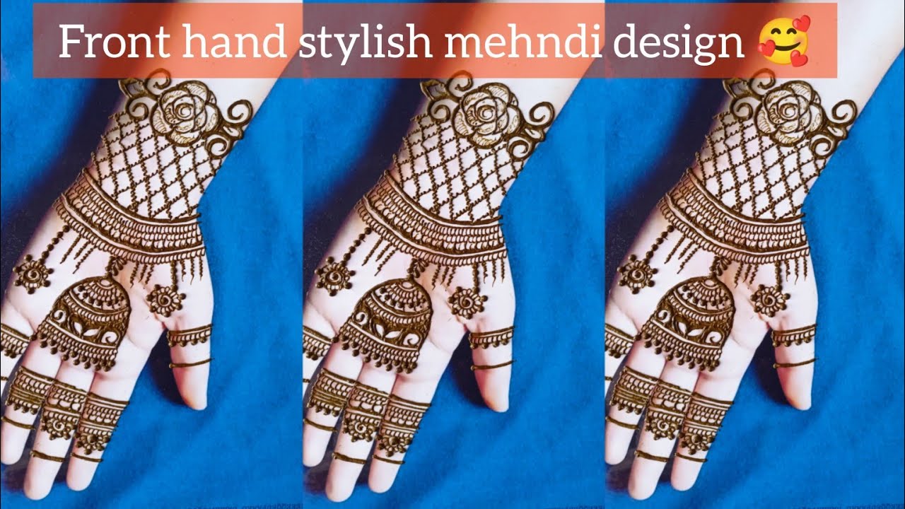 Front Hand Jhumka style beautiful Mehndi Design 🥰🌿//Simple And Latest ...