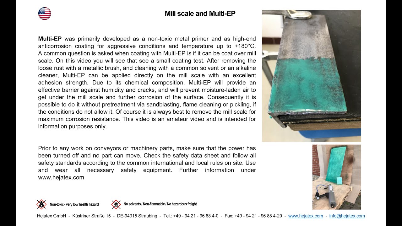 Mill scale and Multi EP coating - YouTube