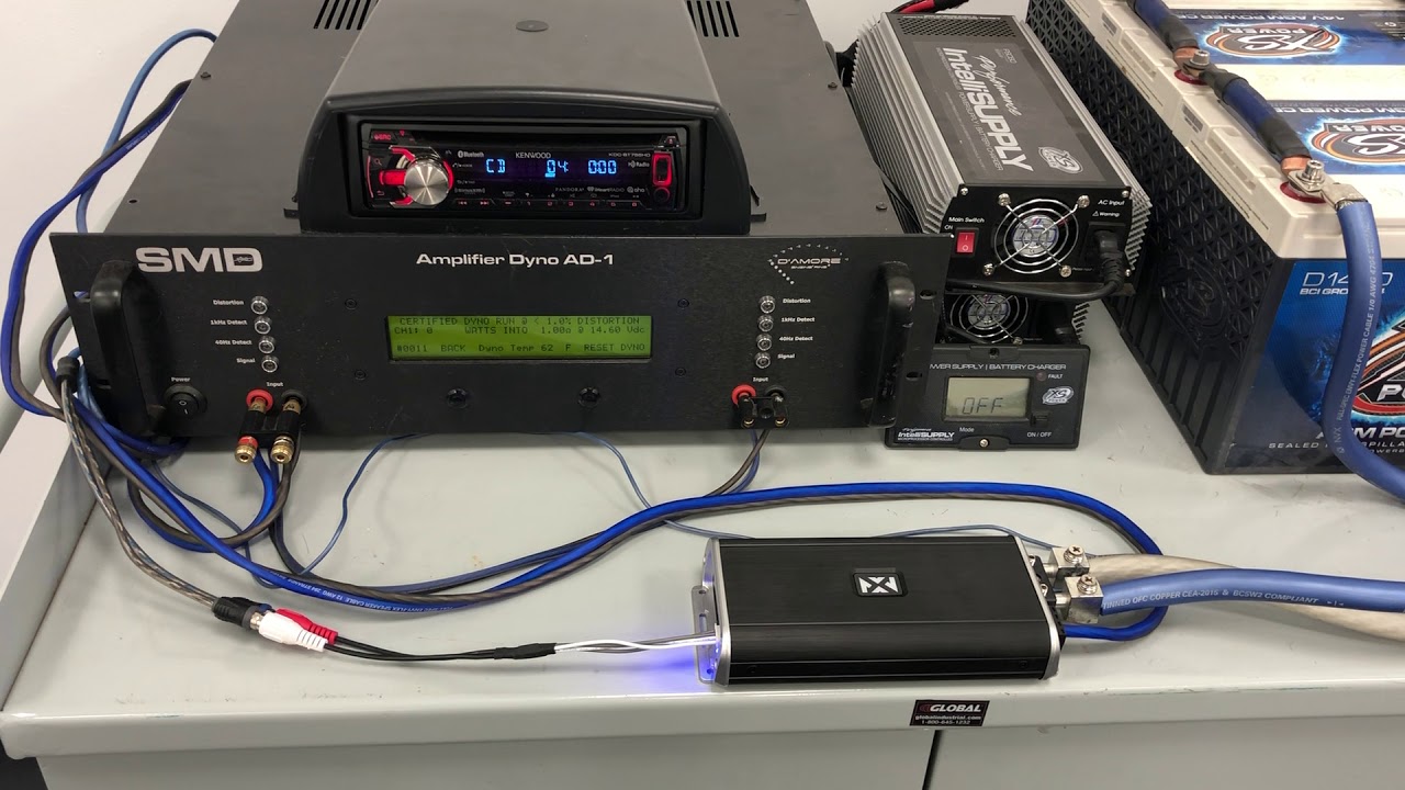 NVX VADM1 Micro Class D Monoblock Amplifier DYNO! - YouTube