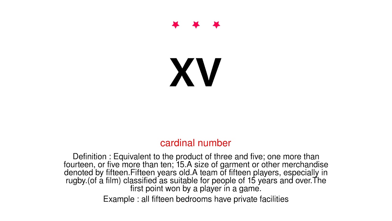 How to pronounce xv - Vocab Today - YouTube