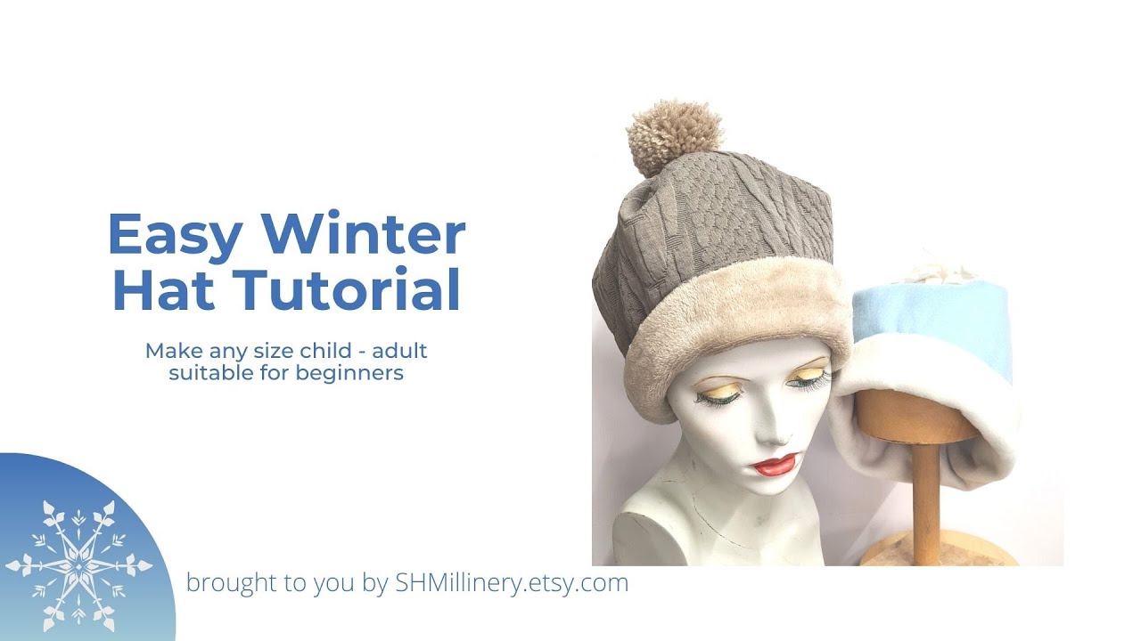 Easy make hats for winter, ideal gift, no pattern required, kids ...