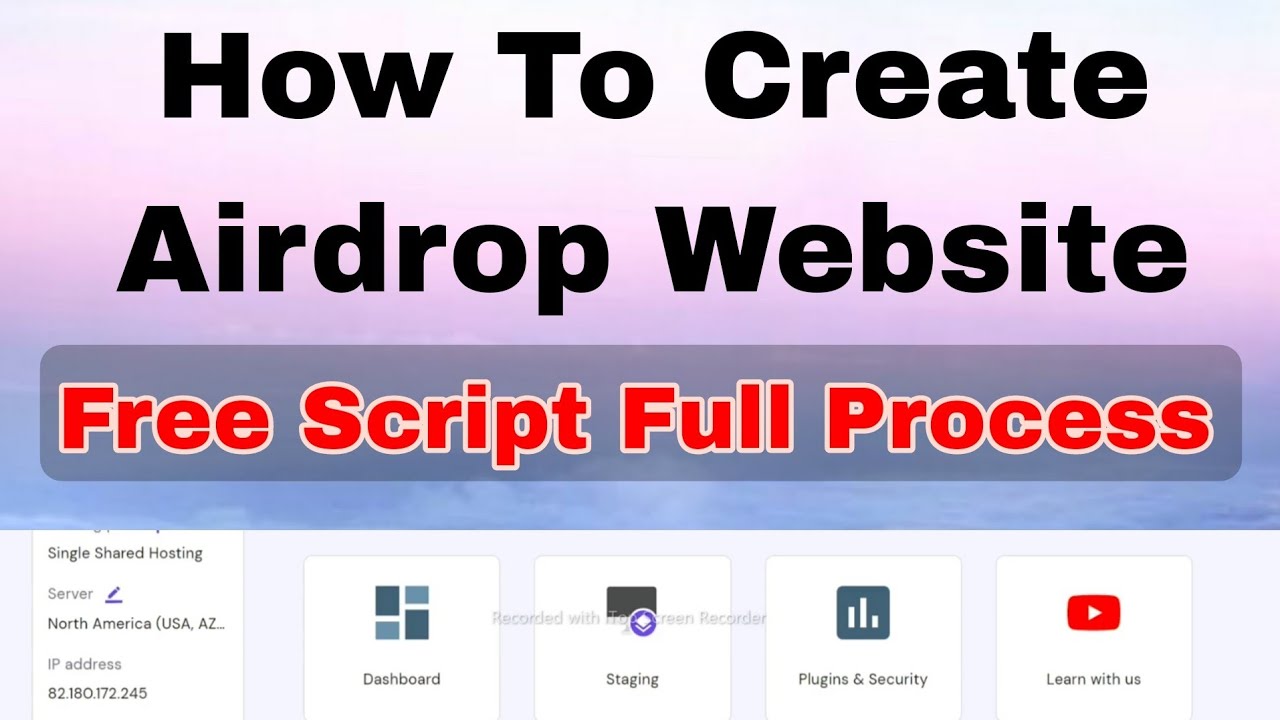 How To Create Airdrop Website with PHP free Script | How To Create private presale website - YouTube