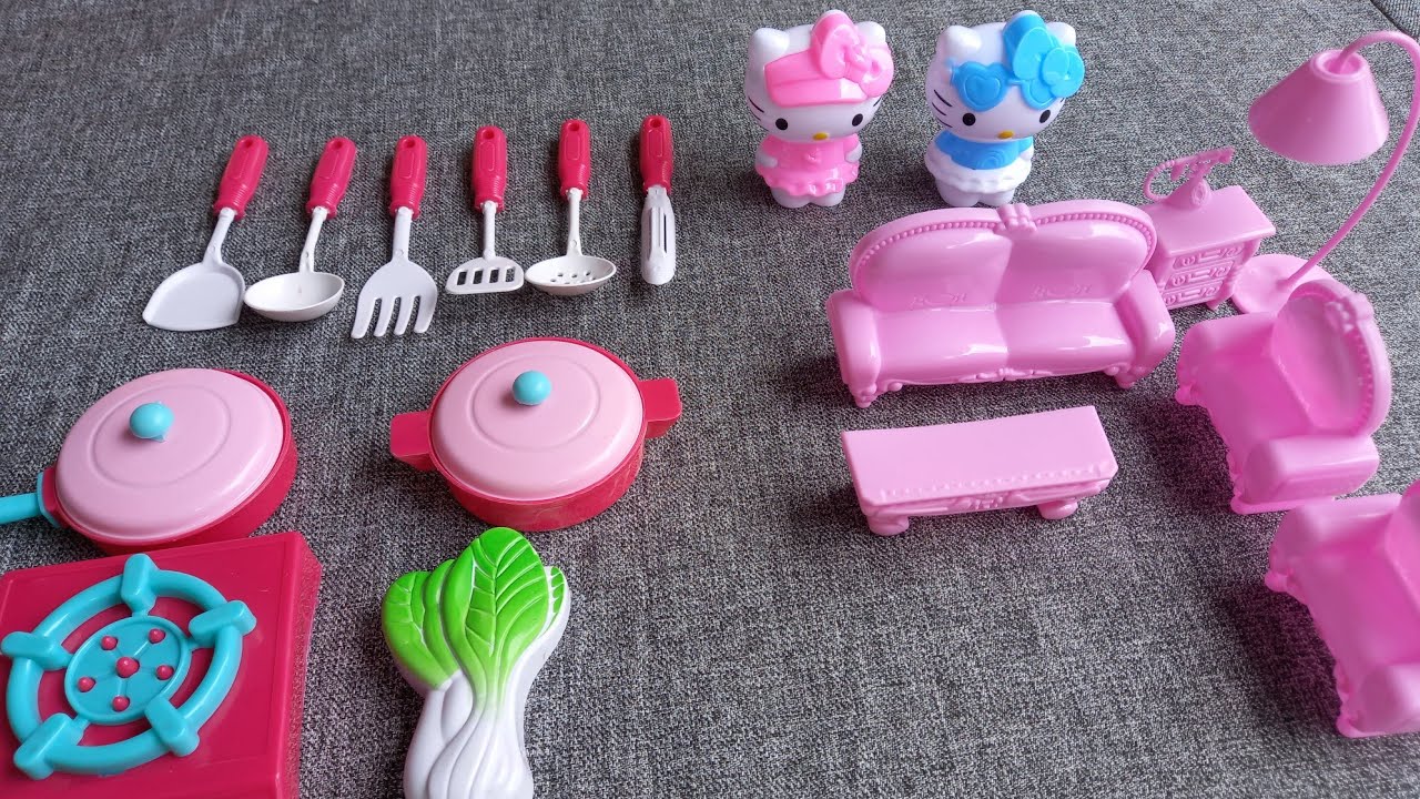 8 minutes satisfying with unboxing Hello kitty mini cooking set and ...