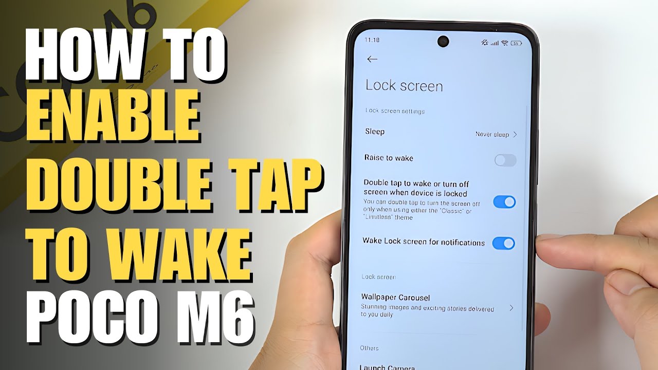 How to Double tap to wake up Poco M6 - YouTube