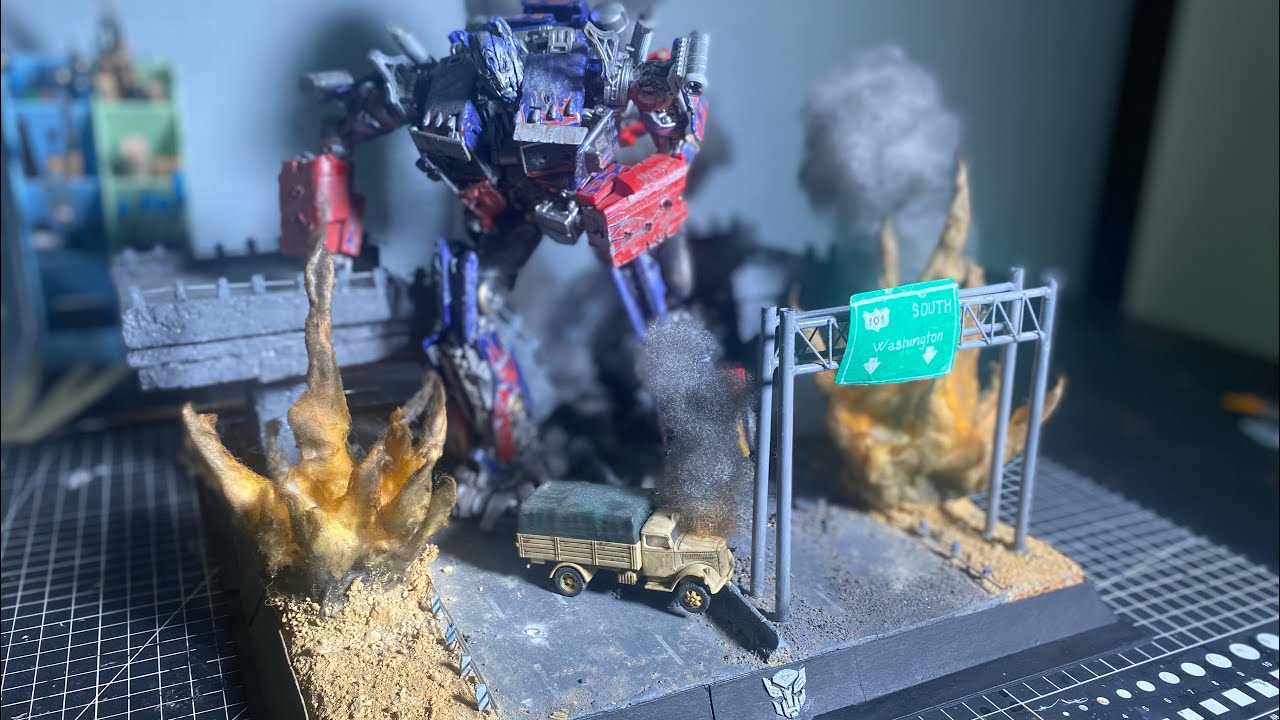 City war Battlefield Diorama | Transformer | Optimus Prime Diorama ...