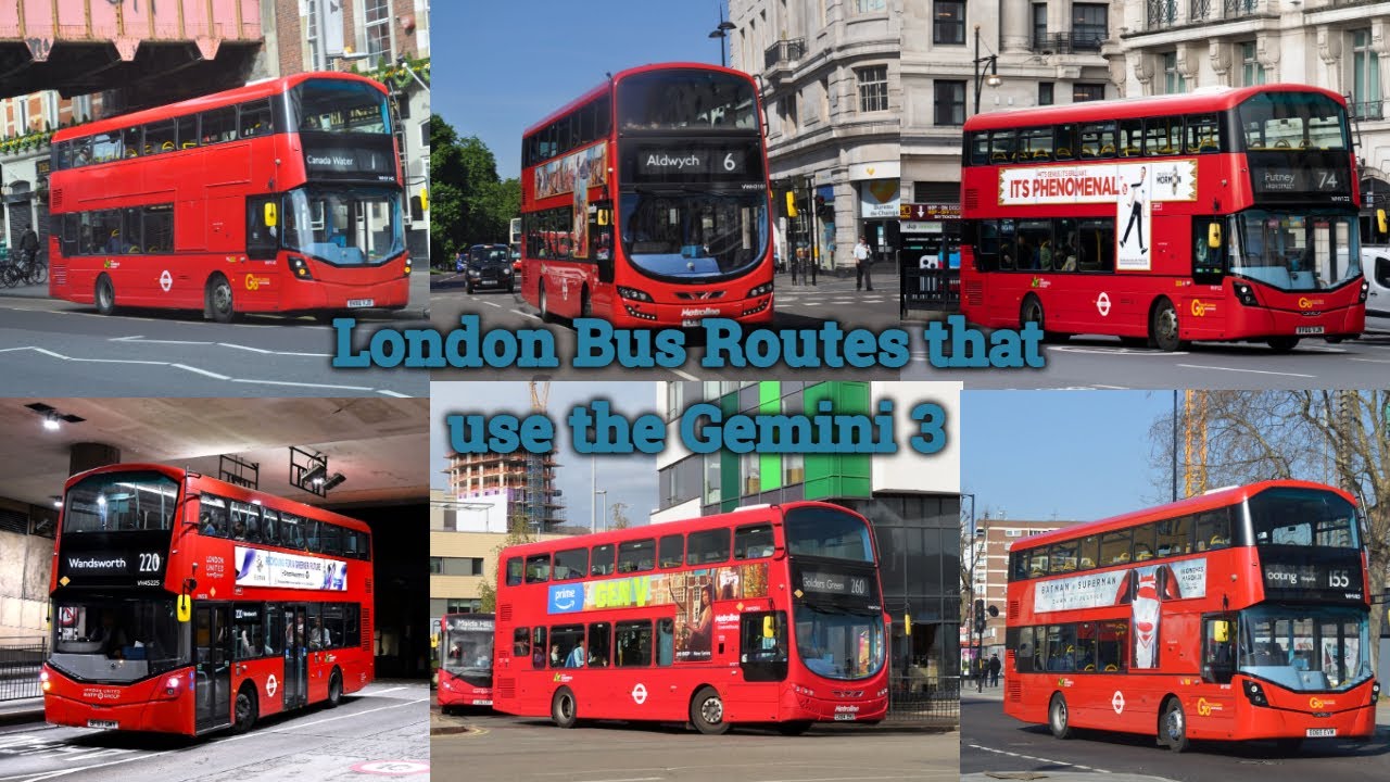 London Bus Routes that use the Gemini 3 (PART 1) - YouTube