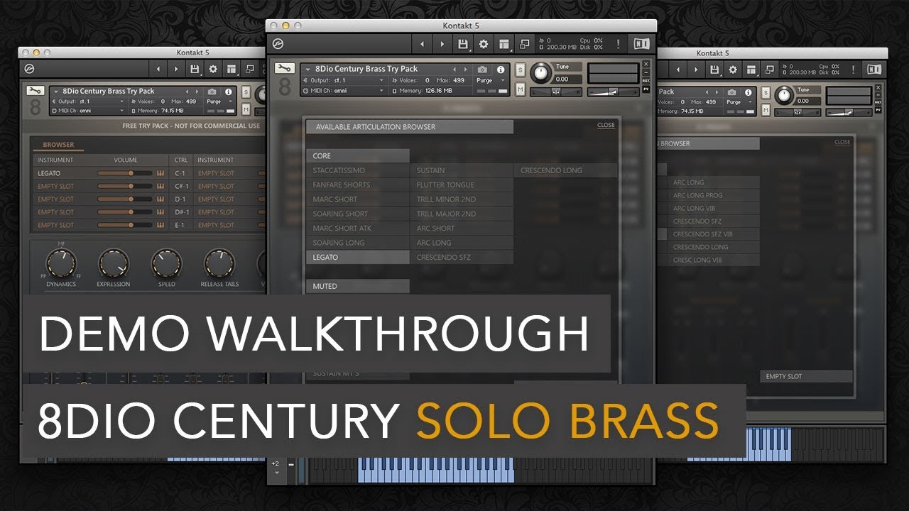 8Dio Century Solo Brass Demo Walkthrough w/ Troels Folmann - YouTube