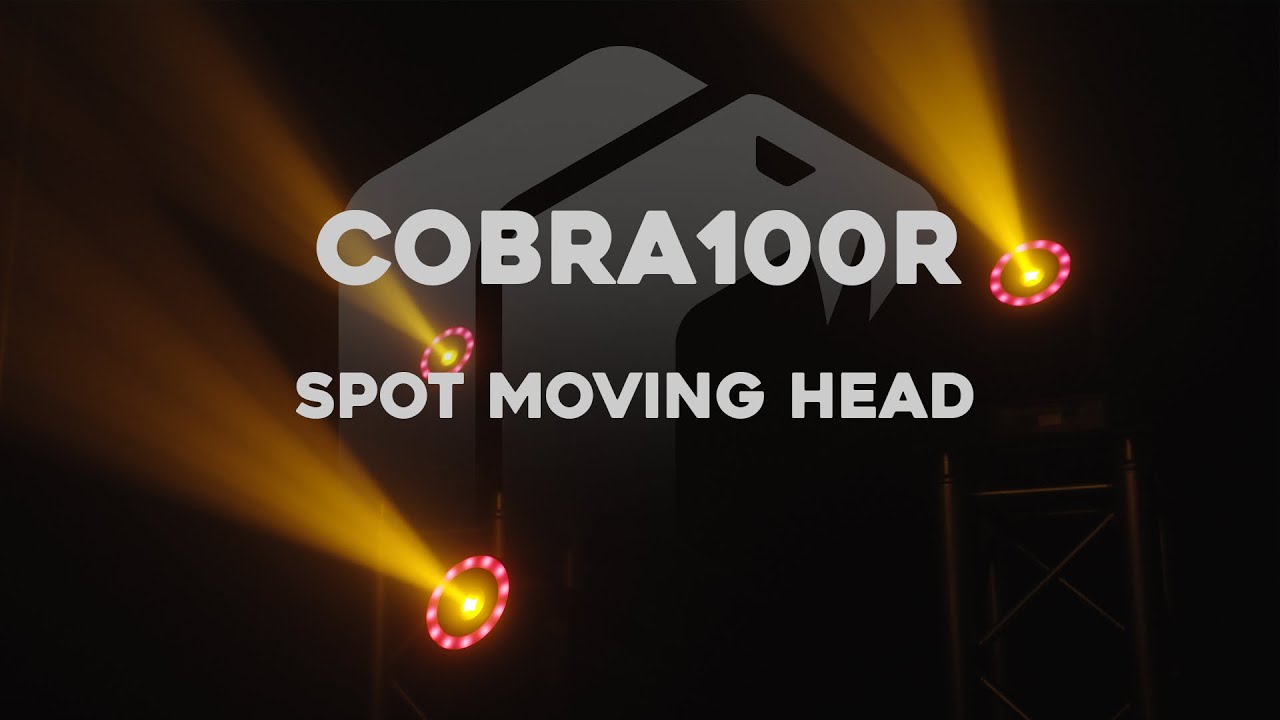 BeamZ Cobra 100R Spot 100W Moving Head with Ring - YouTube
