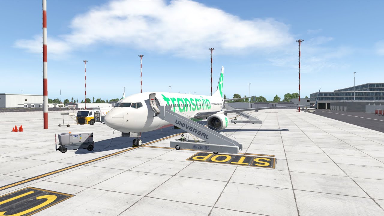 X-Plane 11 Transavia B737-700U departure out of Rotterdam The Hague ...