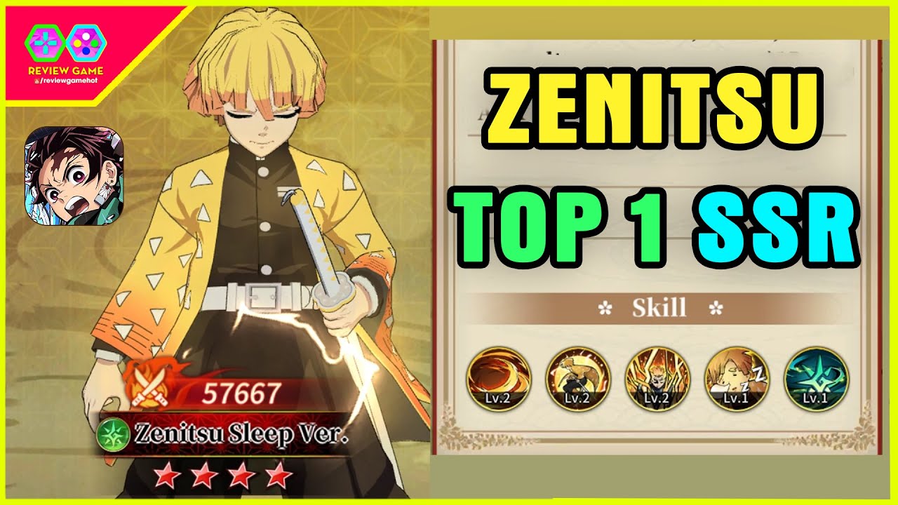 Demon Slayer Mobile - Review Zenitsu Sleep Ver SSR TOP 1 Hiện Tại Cực ...