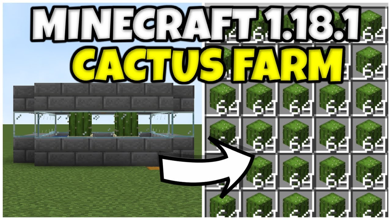 EASY AUTOMATIC CACTUS FARM! Minecraft 1.18 Java, Bedrock, Xbox, Ps ...