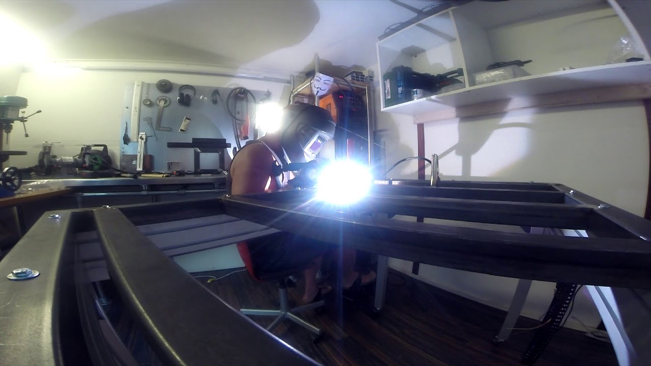 Welding steel frame 4 my CNC milling machine and some carving - YouTube