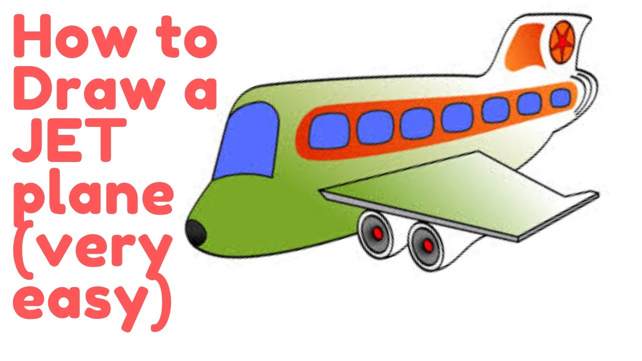How to Draw a JET plane very easy ️ ️ - YouTube