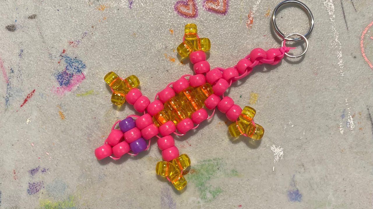 Beaded Lizard Keychain Tutorial - YouTube