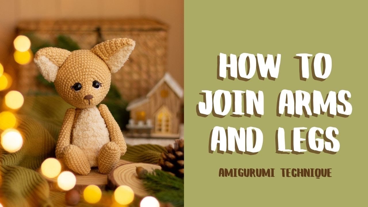 Amigurumi Thread Mounting (jointing) the arms and legs - YouTube