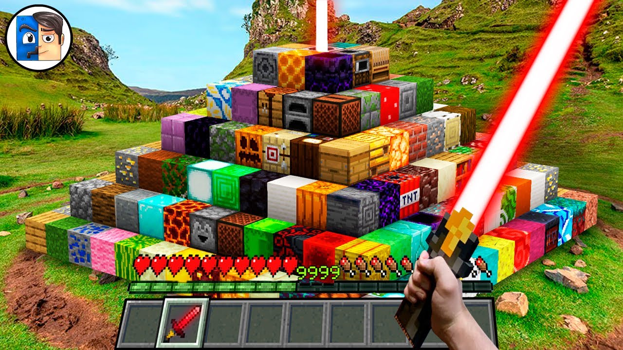 Minecraft in Real Life POV ALL BLOCKS LASER BEACON Realistic Minecraft ...