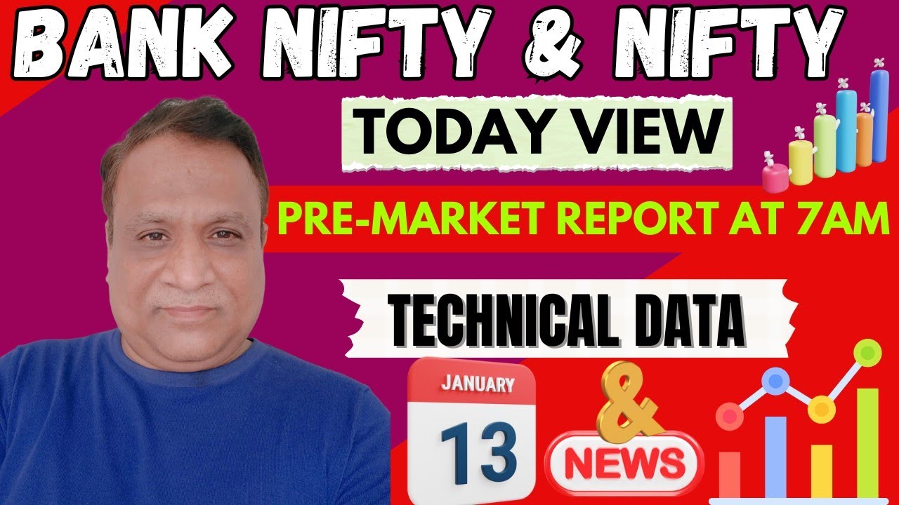 Nifty, Bank Nifty Technical / Data, Pre- Market Update at 7 am, 13 -Jan ...