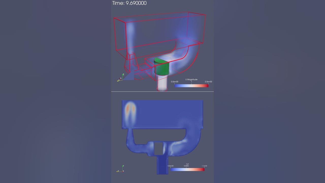 OpenFOAM ＆ Blender : Duct Flow Vol.01 Simulation - YouTube
