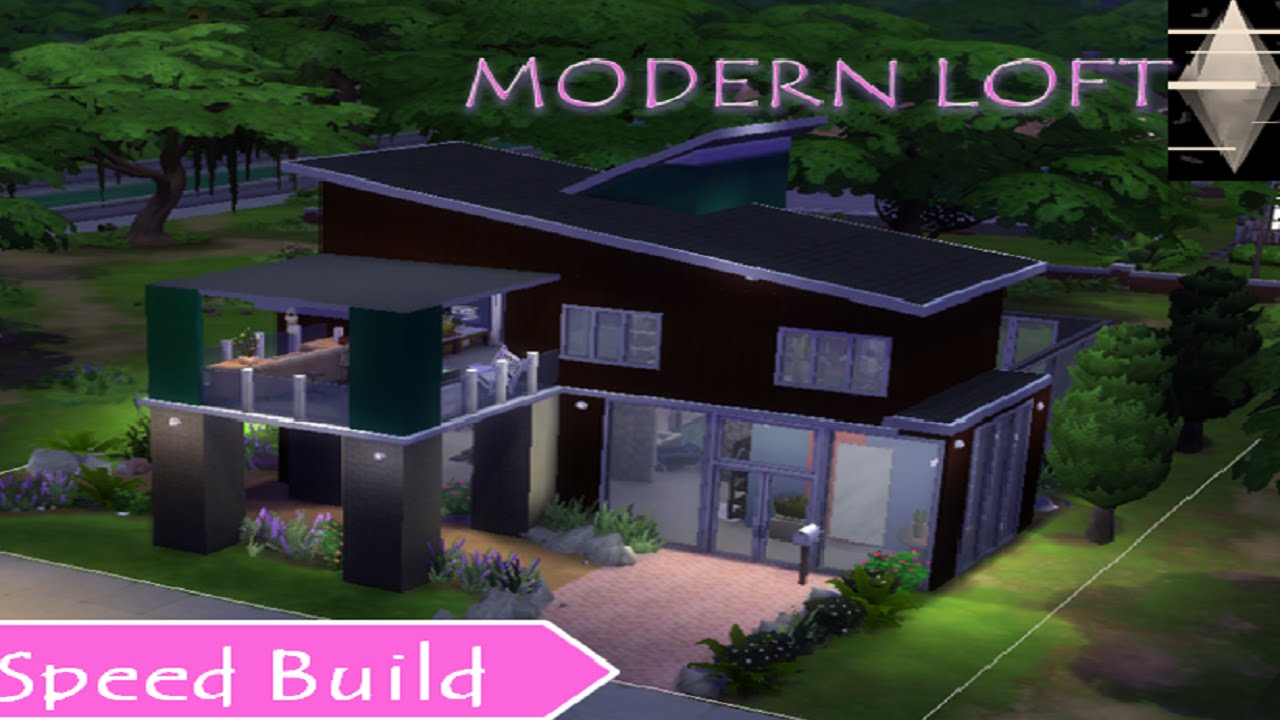 The Sims 4 Speed Build Modern Loft - YouTube