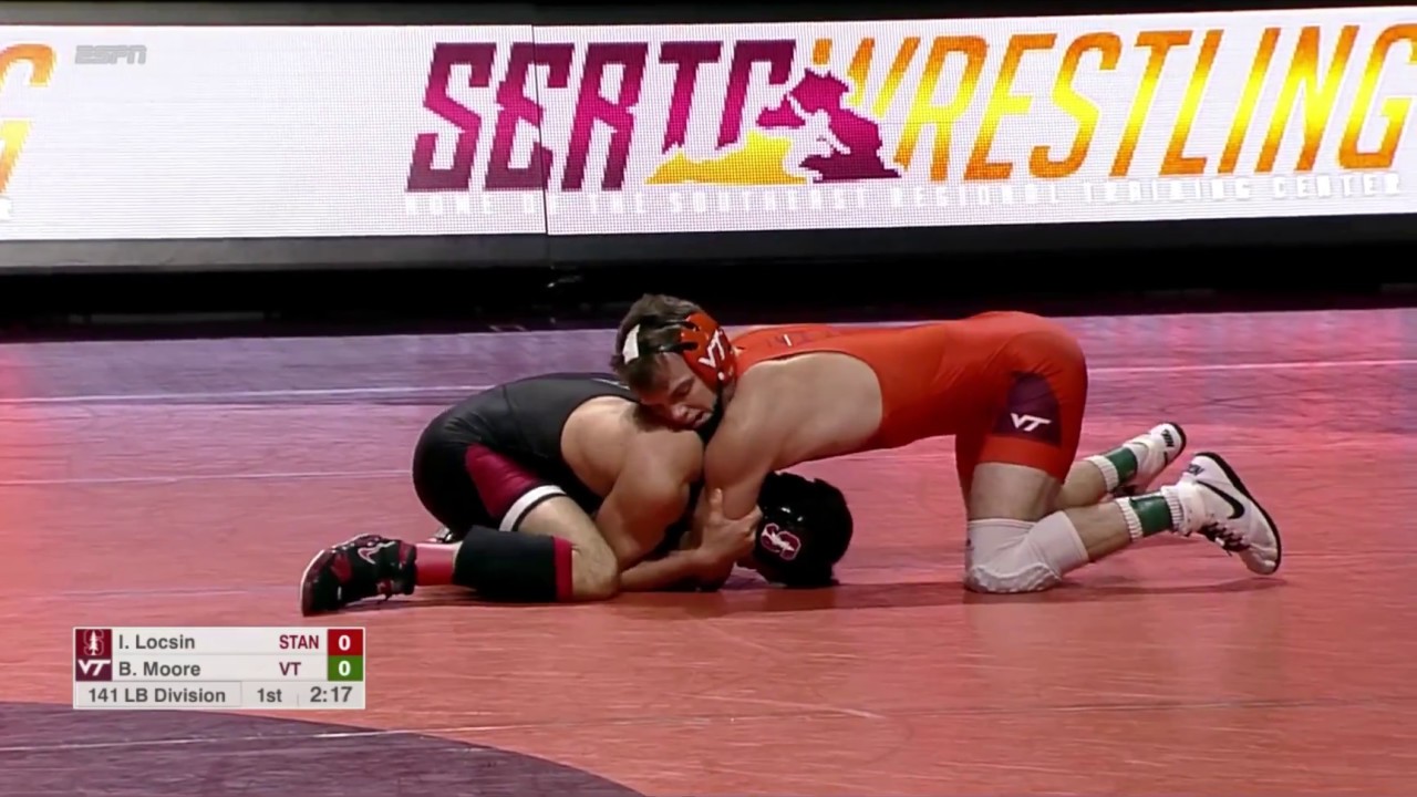 virginia tech vs stanford wrestling dual 1 - YouTube