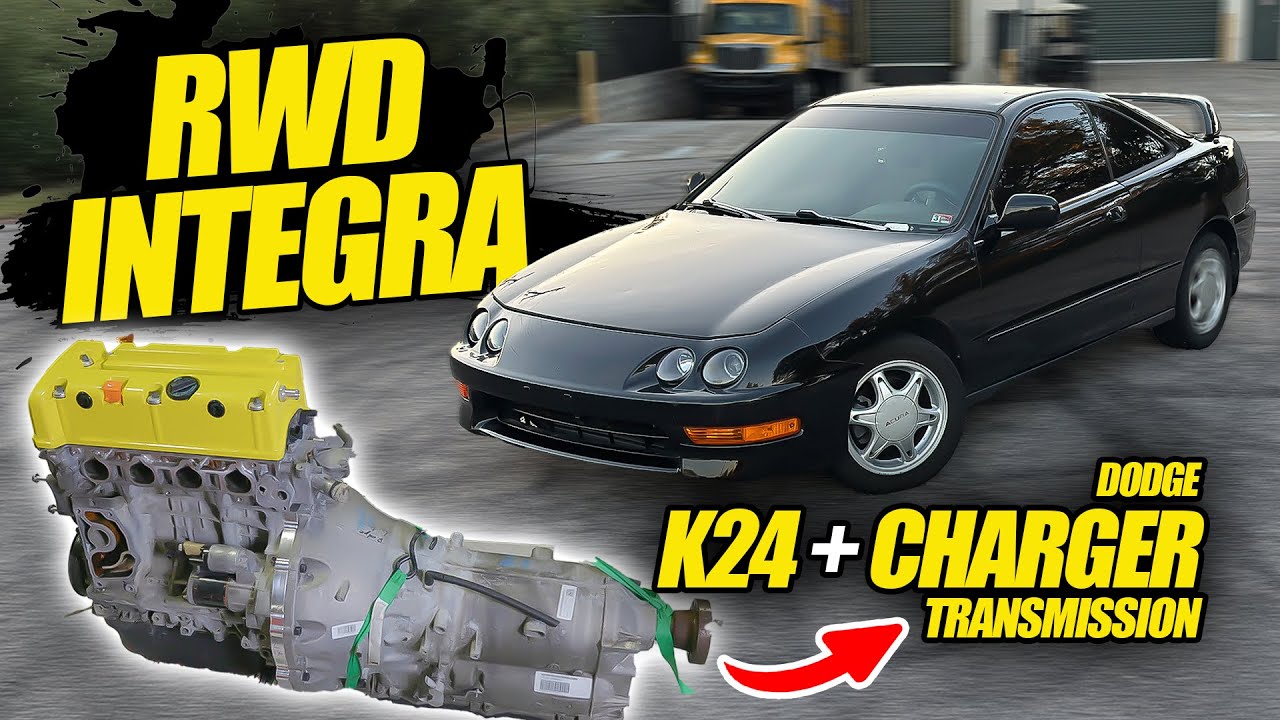 BUILDING A REAR WHEEL DRIVE INTEGRA - PART ONE K24 + 8HP - YouTube