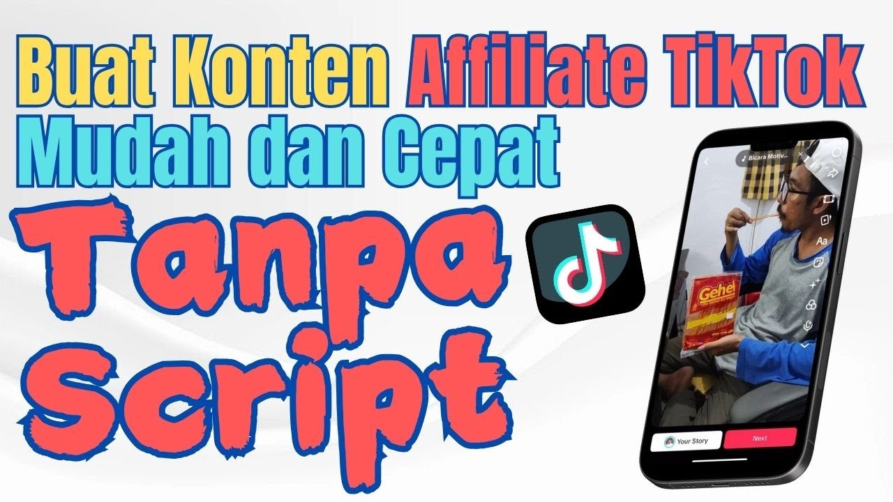 Cara buat konten affiliate tiktok mudah dan cepat tanpa script #afiliasi
