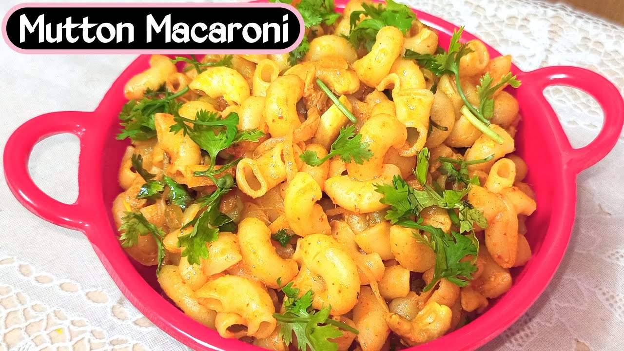 Mutton Macaroni Recipe | Muslim Style Pasta | Mutton Keema Macaroni ...