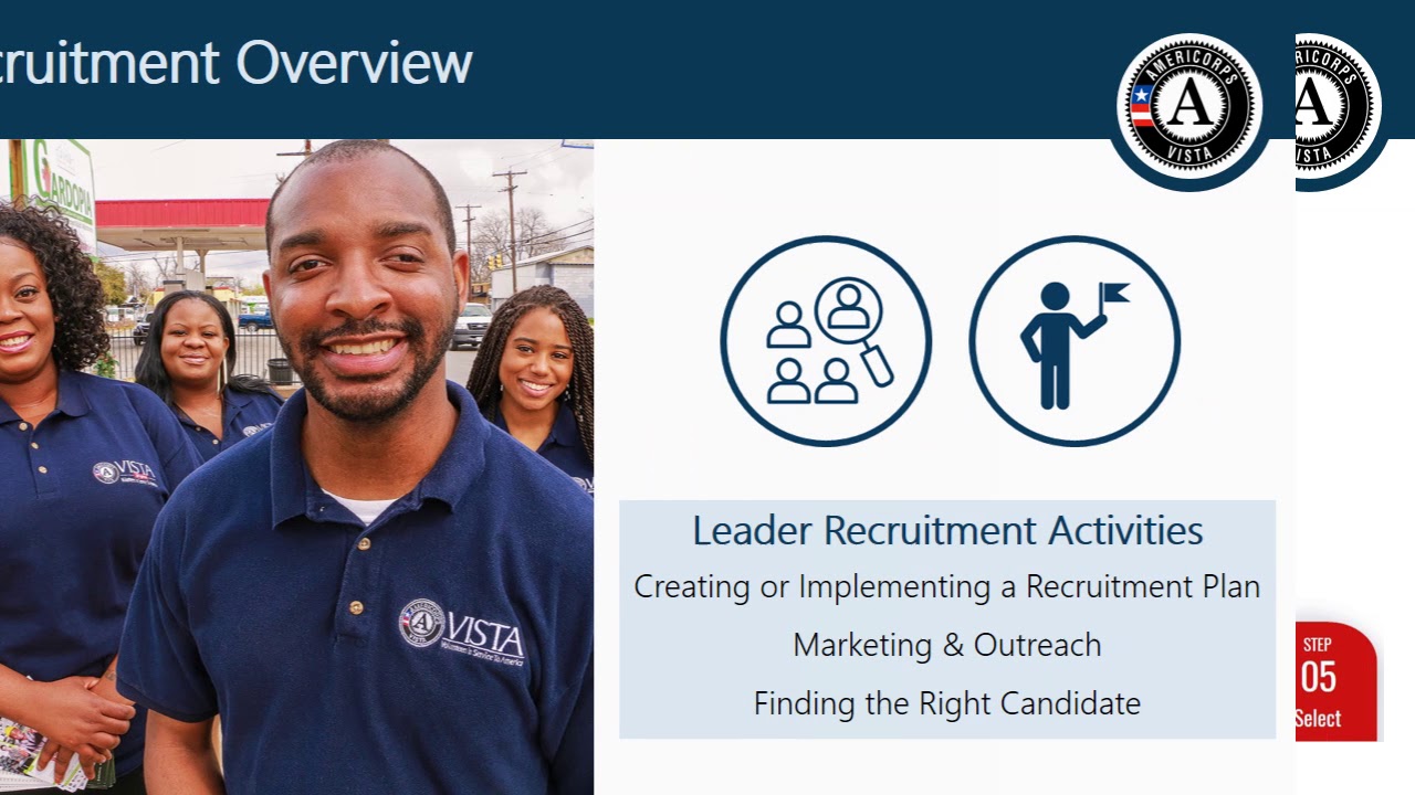 VISTA Leader Orientation Module 2.1: eGrants & Recruitment - YouTube