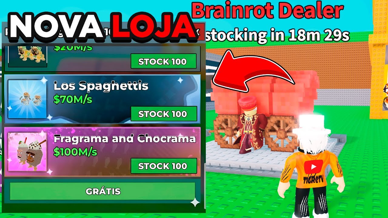 COMO FUNCIONA O NOVO BRAINROT DEALER E PEGAR TODOS OS NOVOS BRAINROTS ...