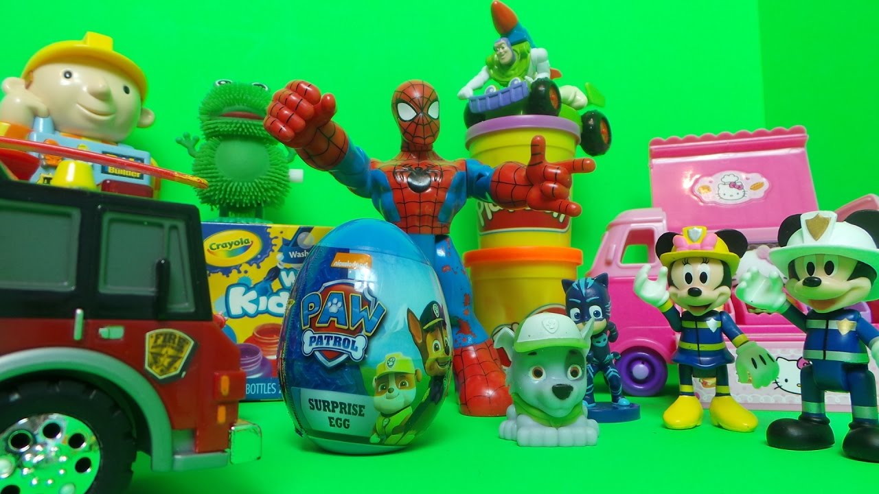 Firefighter Fire Engine Easter Surprise Kinder Egg Openings with ...