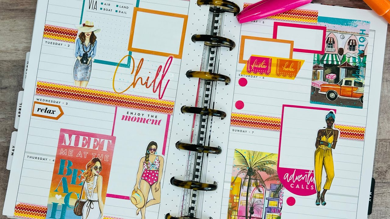 Happy Planner Mini Horizontal | Plan with Me | May 1 - May 7 | Happy ...