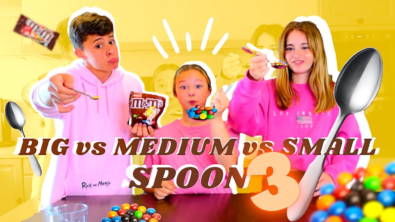 BIG Vs MEDIUM Vs SMALL Spoon Food Challenge Partie 3 - YouTube