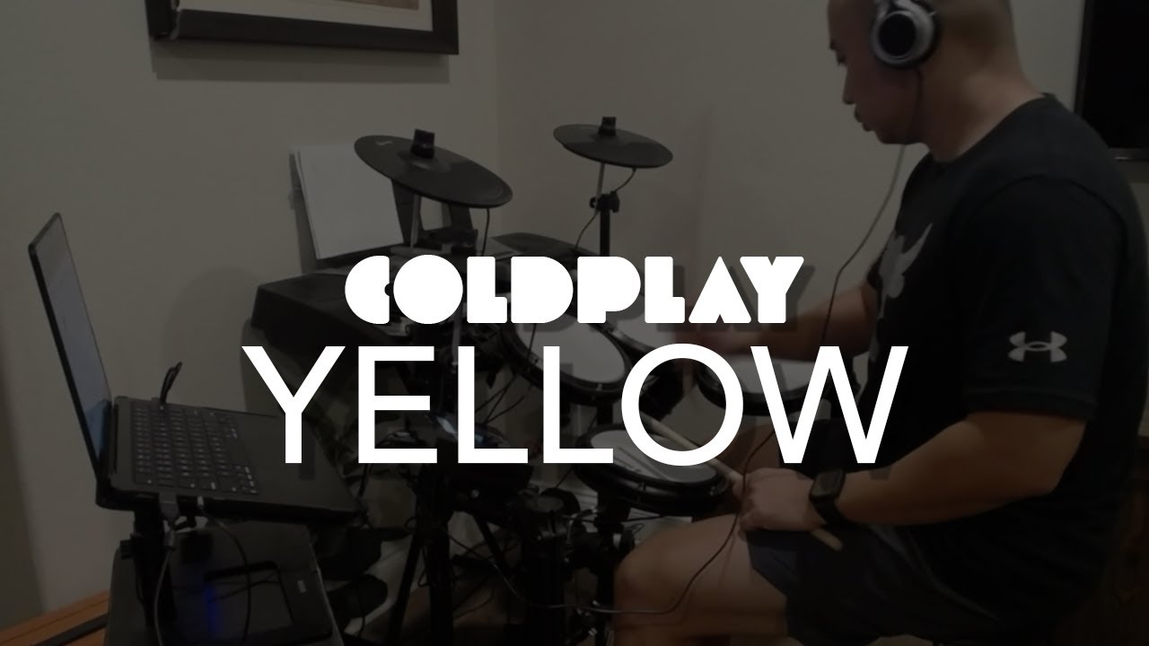Coldplay - Yellow (A Beginner's Drum Cover) - YouTube