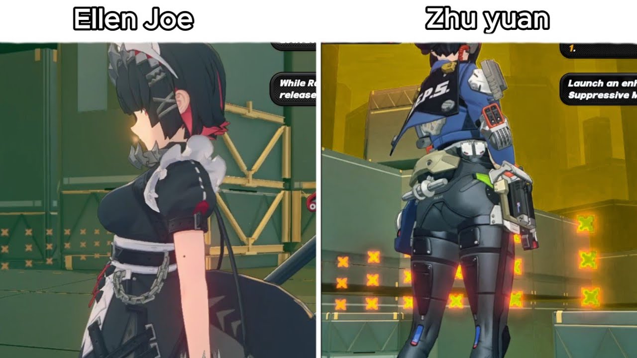 Zhu yuan And Ellen Joe Art vs In Game Models - YouTube