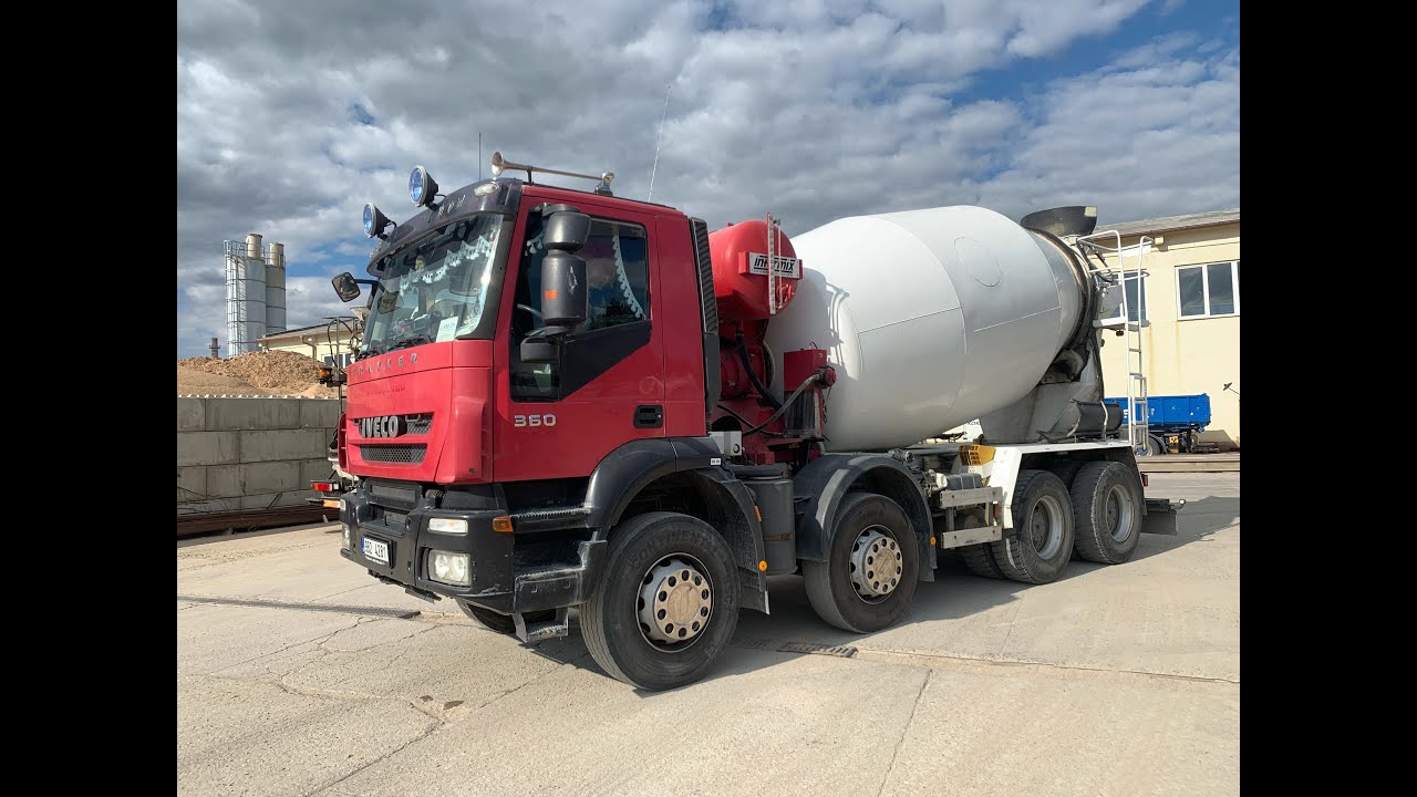 Iveco Trakker 340/ 2009/ Concrete mixer / Intermix IMI 9 for sale - YouTube