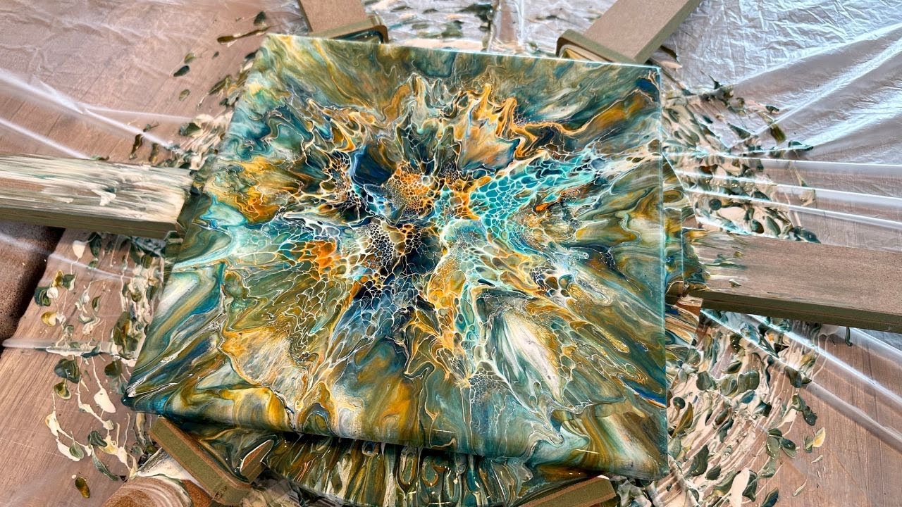 SheleeArt Bloom technique with hairdryer - Fluid Art Tutorial / Acrylic ...