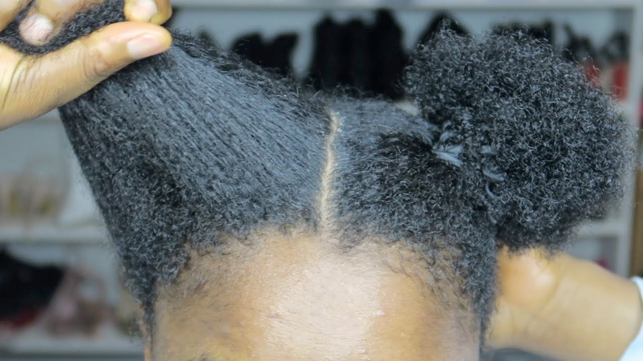 How I section my 4C hair for knotless braids | Marian Kaine - YouTube