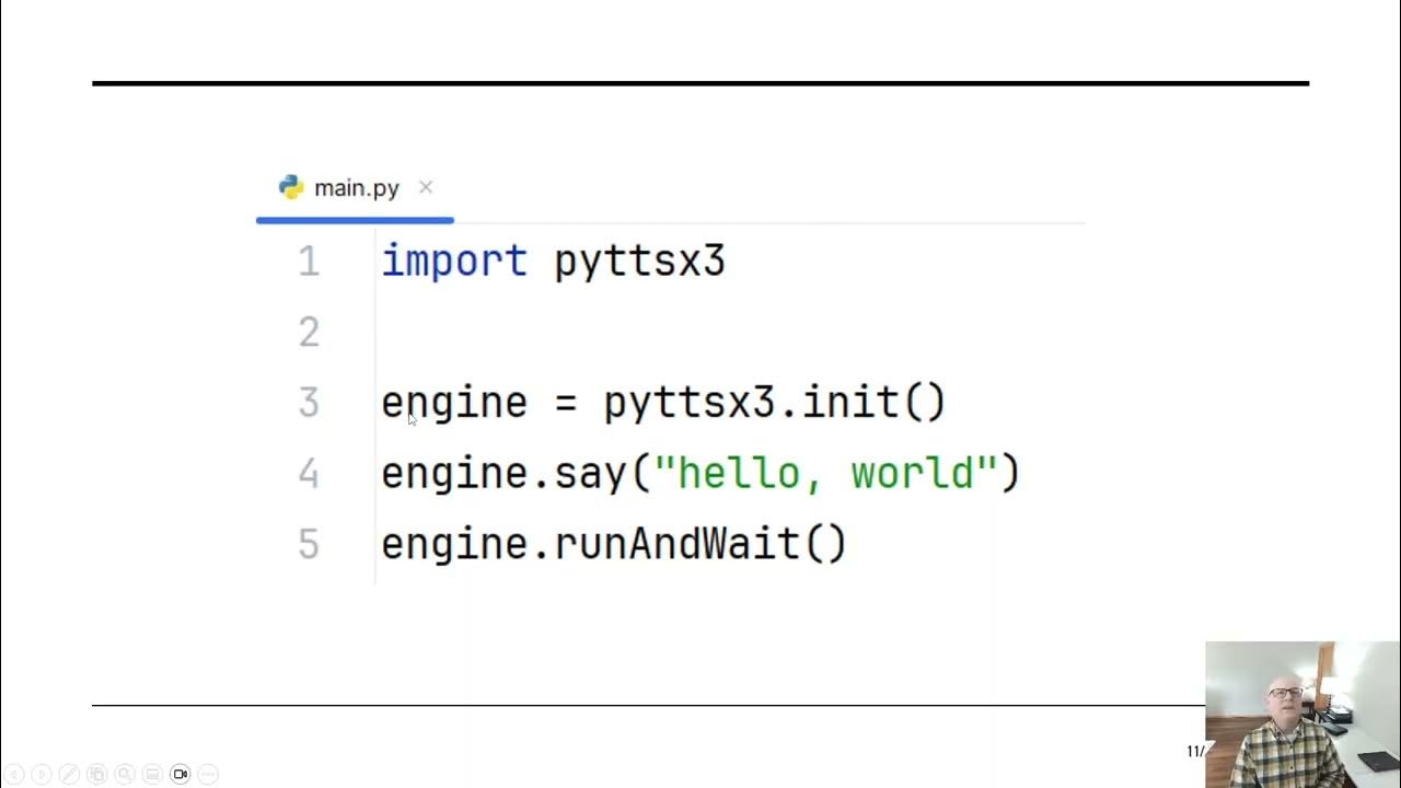 Text to Speech in Python 3 - Using PyCharm and pyttsx3 - YouTube