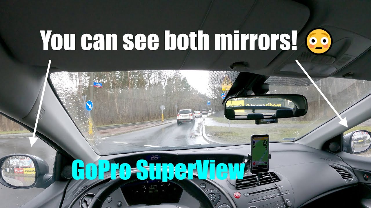 Here's what GoPro SuperView looks like when driving in POV - GoPro Hero ...