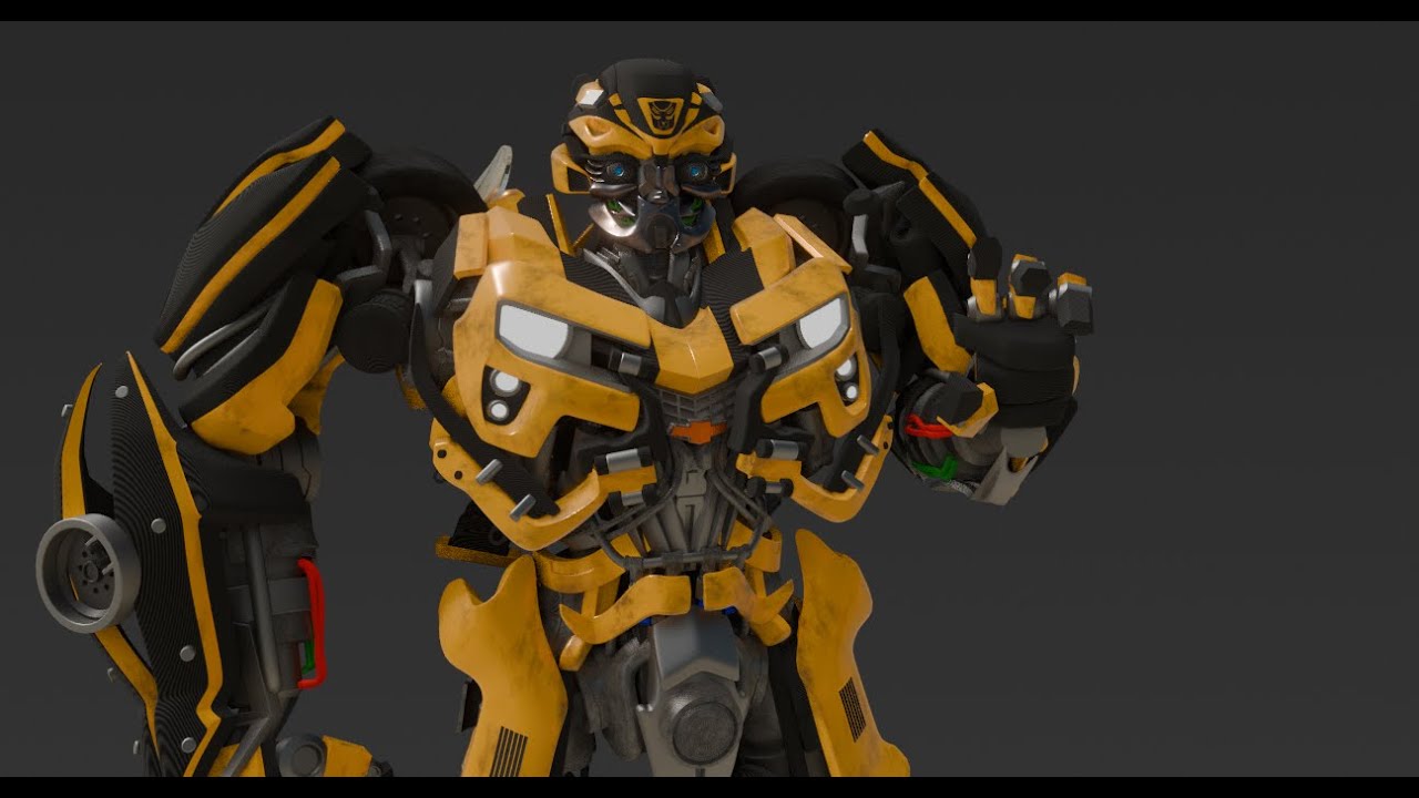 Bumblebee 2.0 | 3d model BLENDER - YouTube