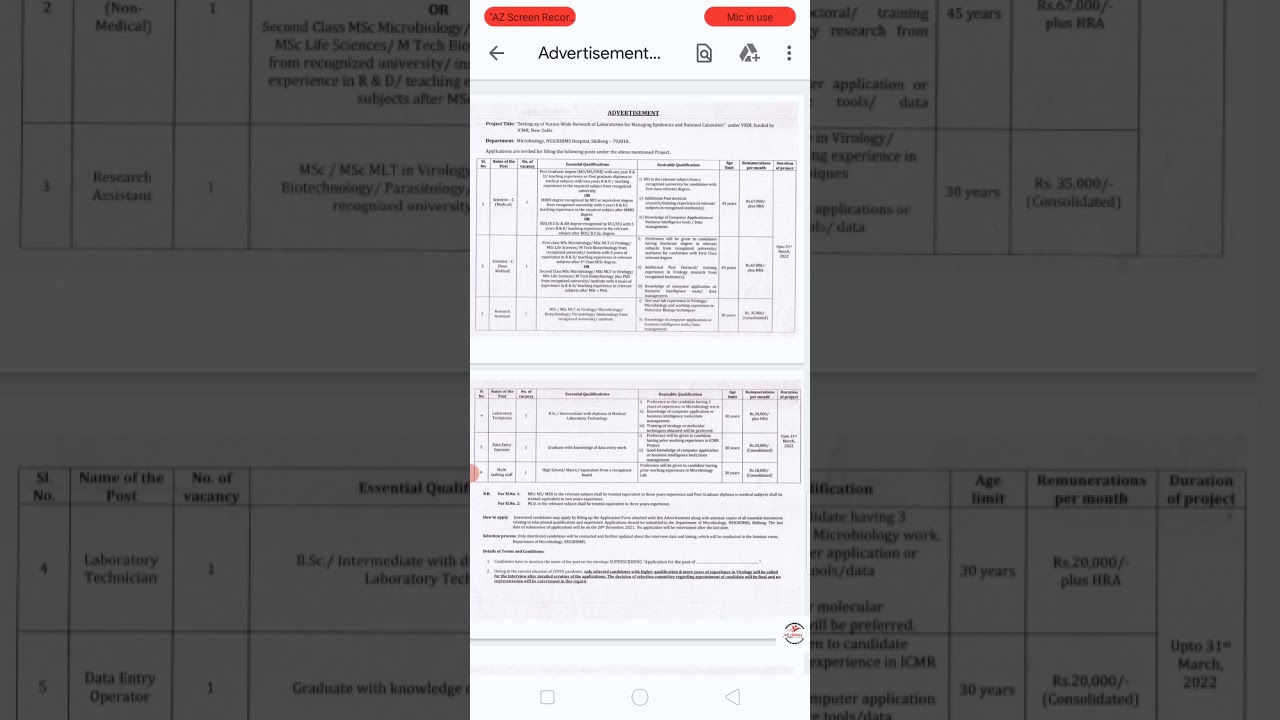 VRDL projects ICMR FUNDED NEW DELHI scientist c,Lab tech, भर्ती - YouTube