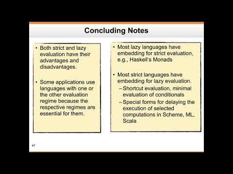 Concepts of Programming Languages : Lazy Evaluation - YouTube