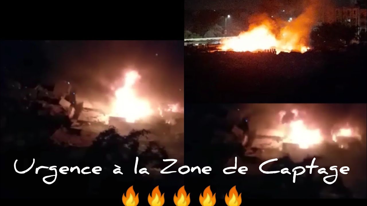 Urgence : les baraques à la Zone de Captage prennent feu - YouTube