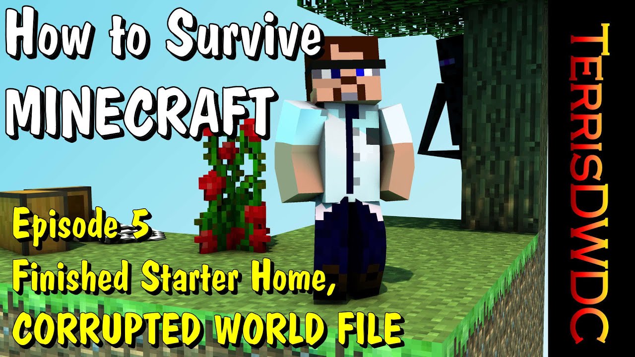 How to Survive Minecraft - Episode 05 - Finished Starter Home CORRUPT ...