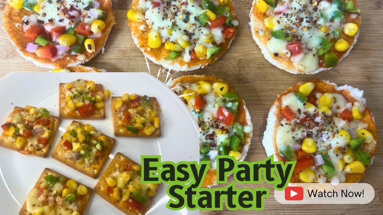 2 Easy Party Starter At Home |Snacks Recipe|Easy Veg Snacks|Bread Pizza ...