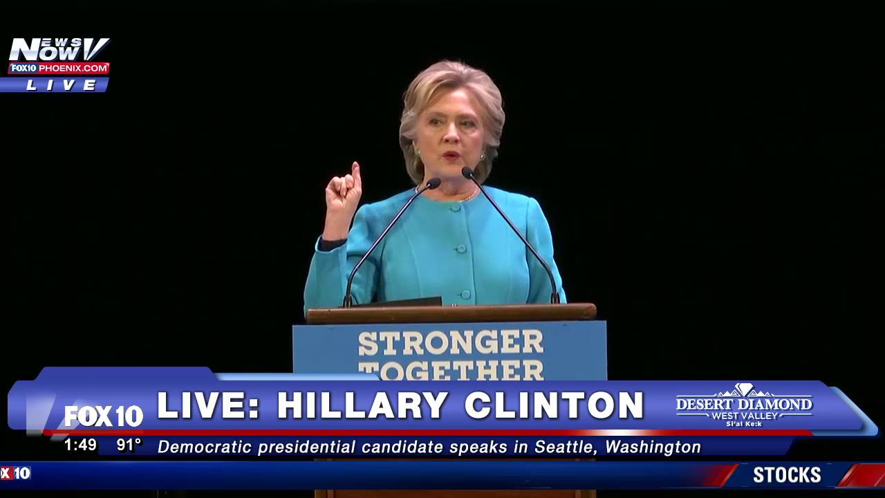 FULL SPEECH: Hillary Clinton Speaks in Seattle at Event Featuring ...