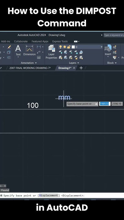 How to Use the DIMPOST Command in AutoCAD | AutoCAD Tips & Tricks - YouTube