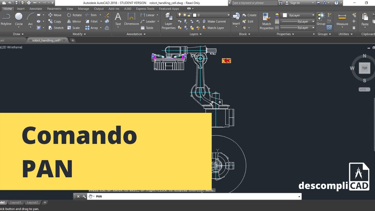Vizualizações com o PAN no AutoCAD - YouTube