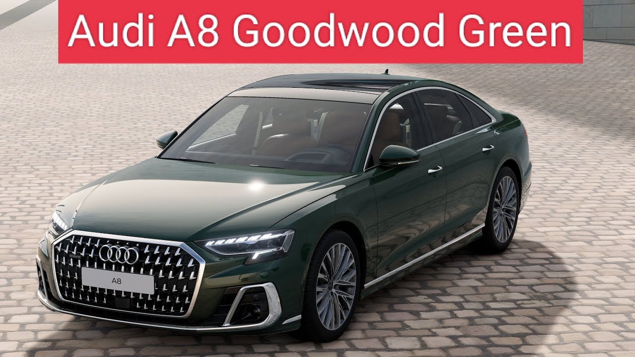 Audi A8 Goodwood Green D5 2023. Exterior and Interior. Amazing brown ...